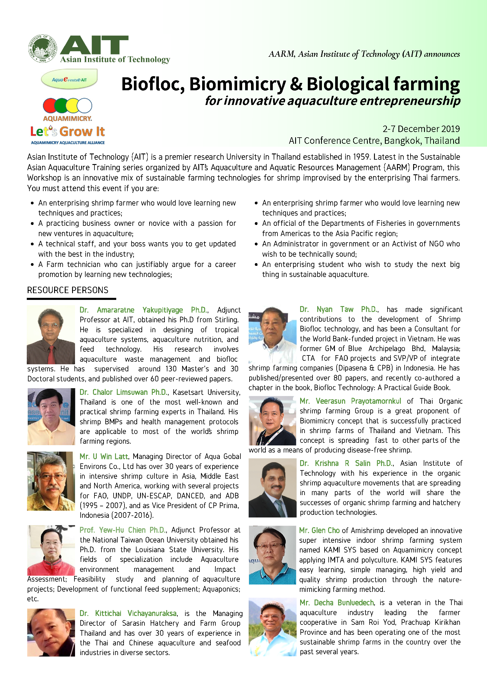 Biofloc, Biomimicry, and Biological farming for innovative aquaculture ...