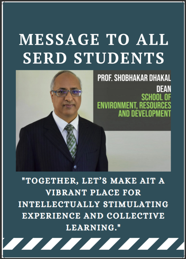 Message from New SERD Dean to all SERD students - Asian Institute of ...