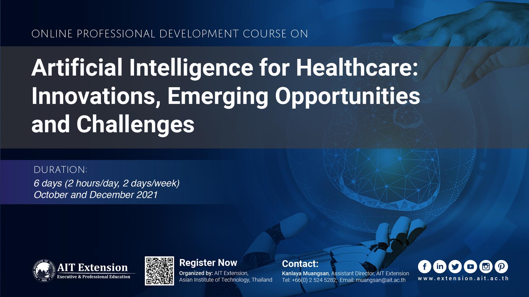 Online Professional Development Course on Artificial Intelligence for Healthcare: Innovations ...