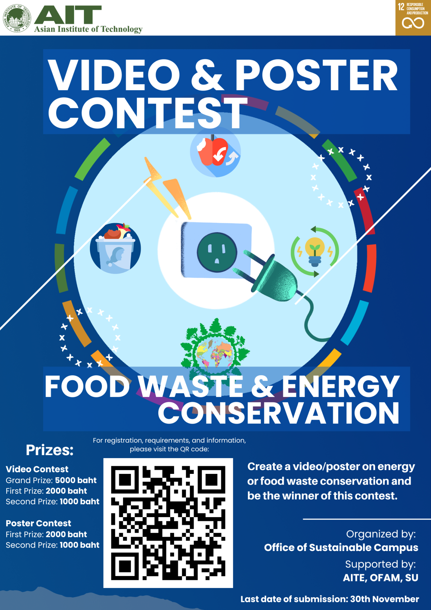 Join Video/poster contest with prize up to 5000B / Topic : Reduce Food ...