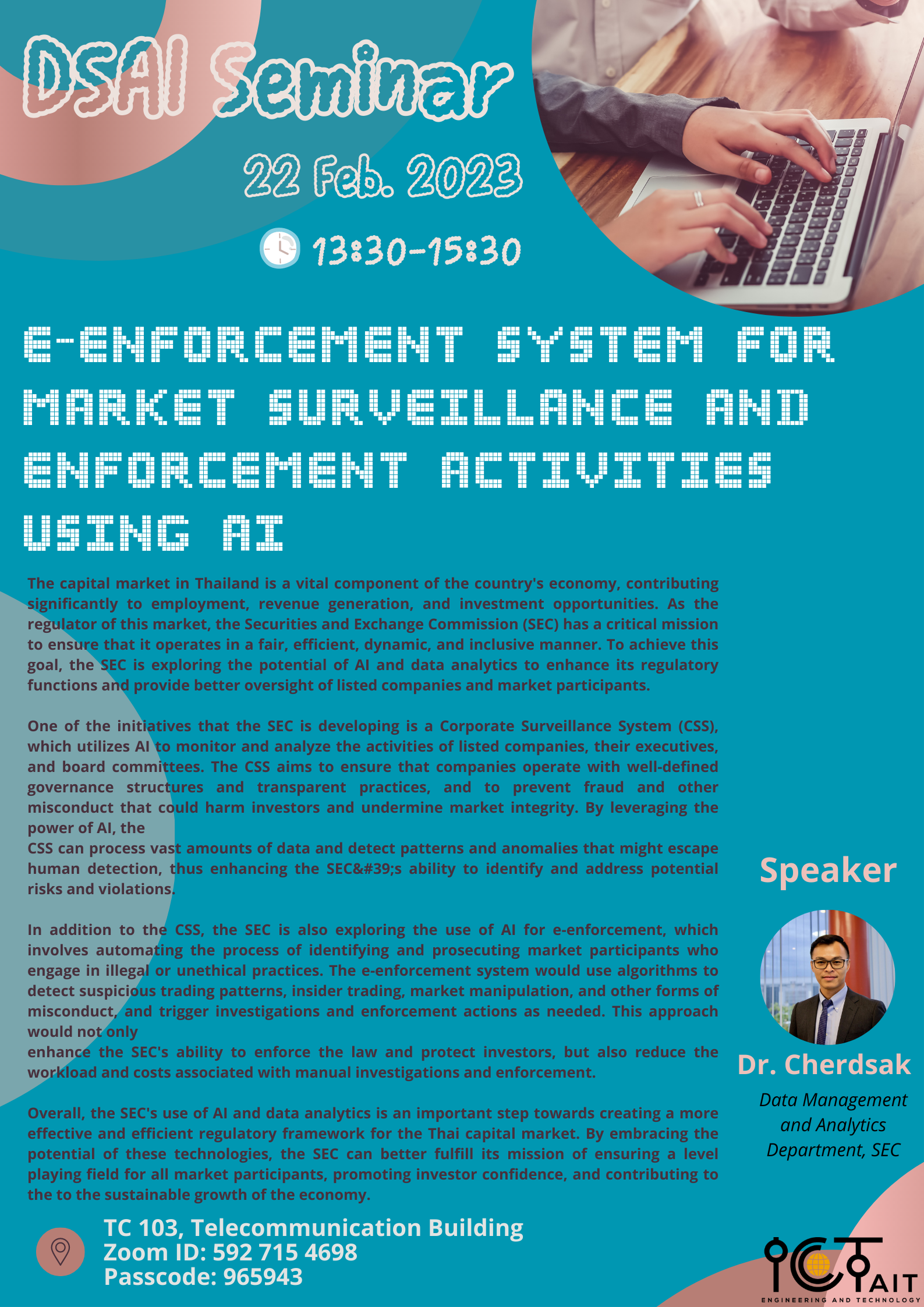DSAI Seminar "e-Enforcement System for Market Surveillance and Enforcement Activities Using AI ...
