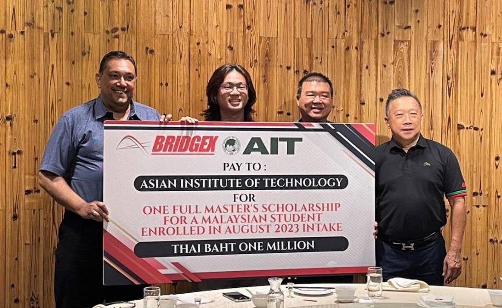 AIT received One Full Master’s Scholarship from Bridgex Bina Sdn Bhd for August 2023 intake ...