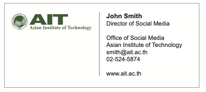 Visual Identity - Asian Institute of Technology