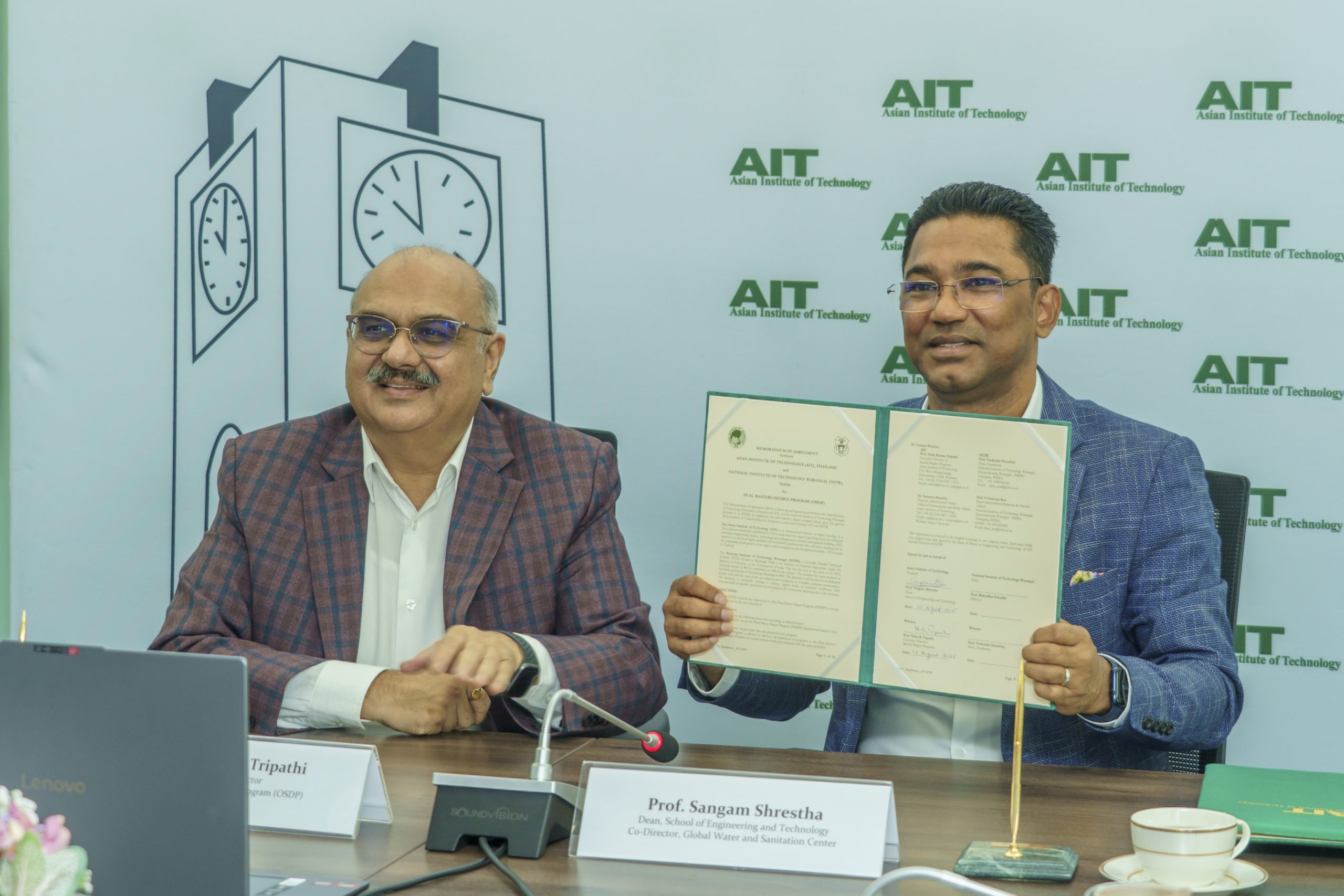 AIT and NIT Warangal Sign MoA for Dual Master’s Degree Program - Asian ...