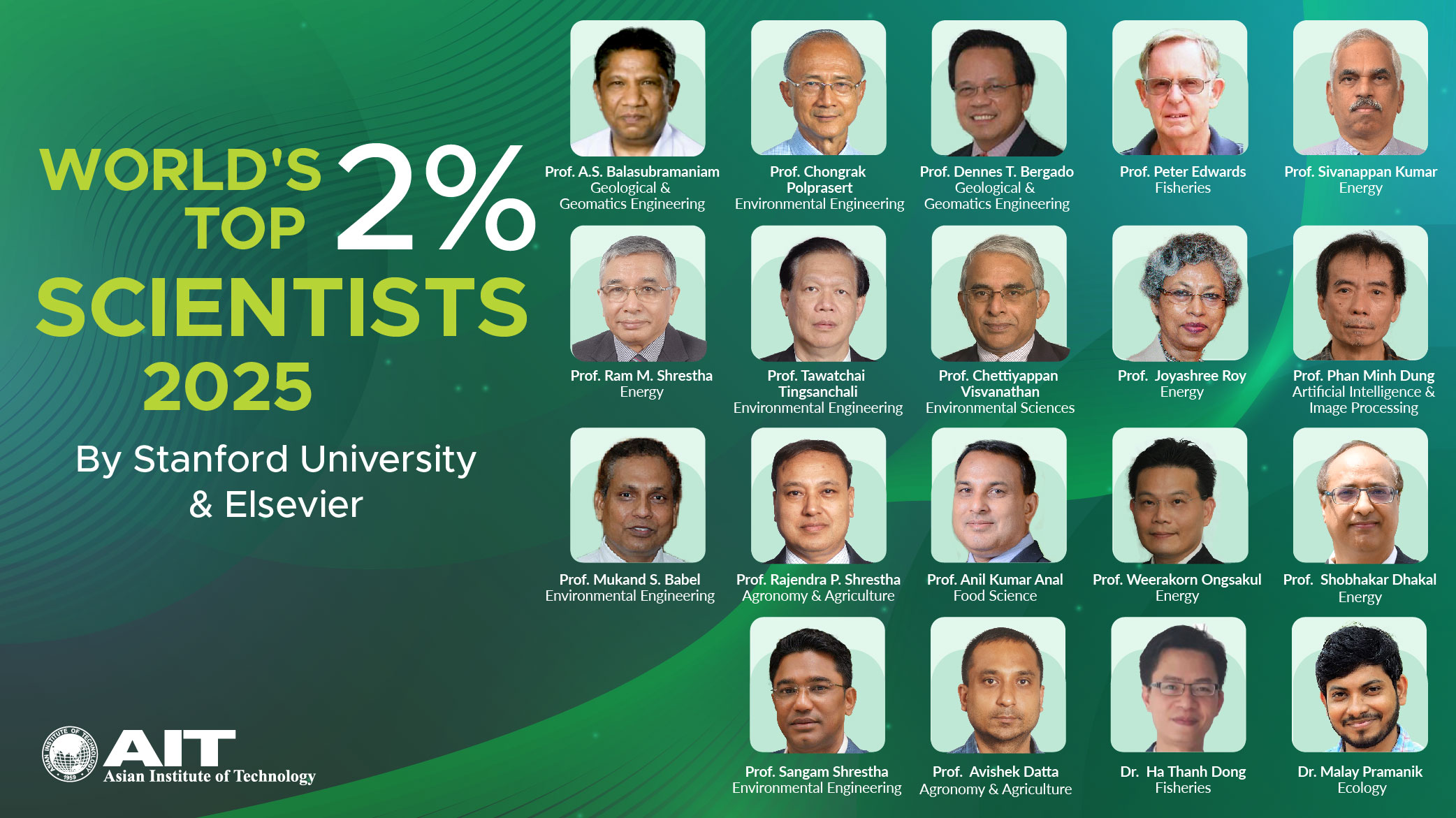 19 Faculty from AIT Ranked Among World’s Most Influential Scientists by Stanford - Asian ...